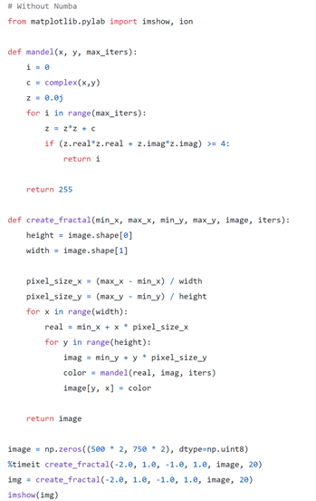 Optimizando tu código con Numba